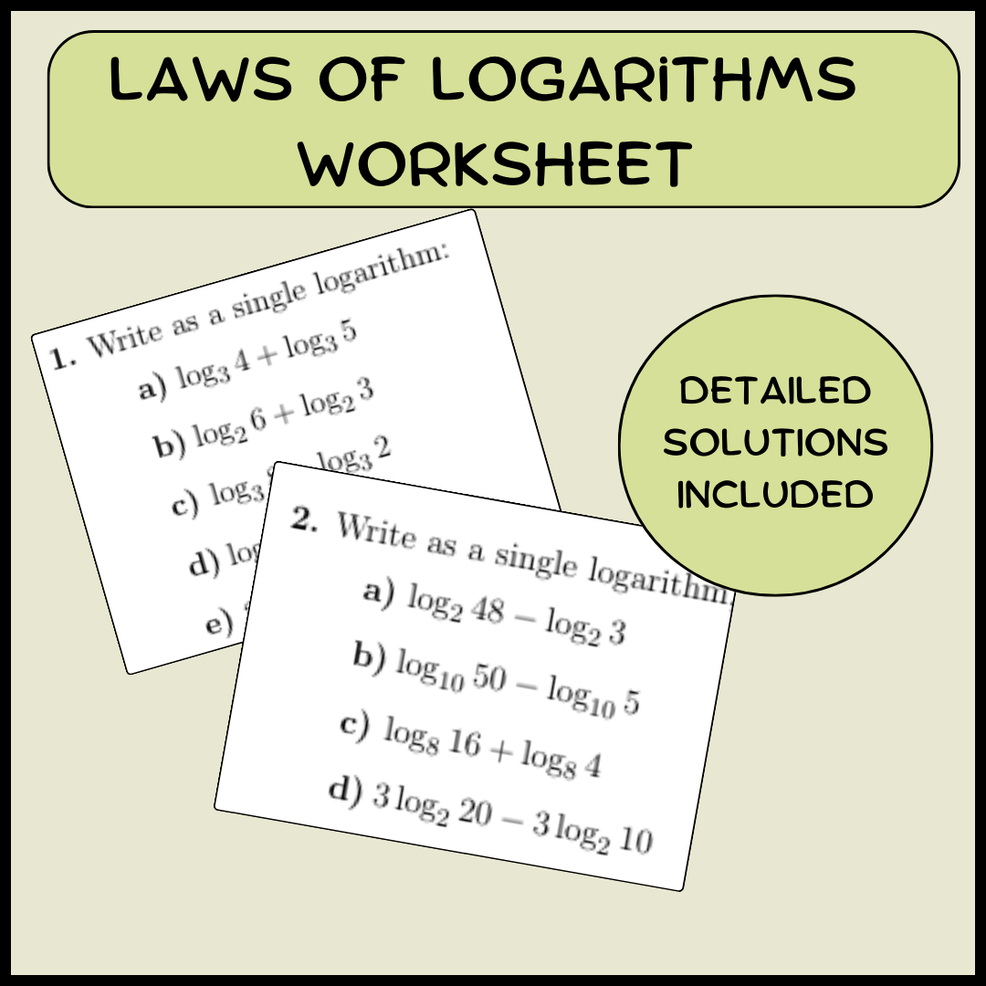 Laws of logarithms Bundle