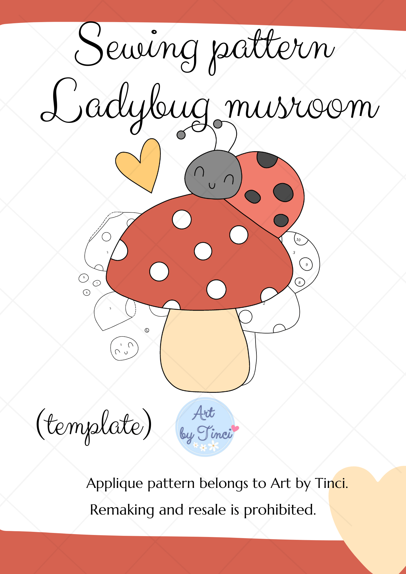 Sewing Pattern Ladybug mushroom (template) - Payhip