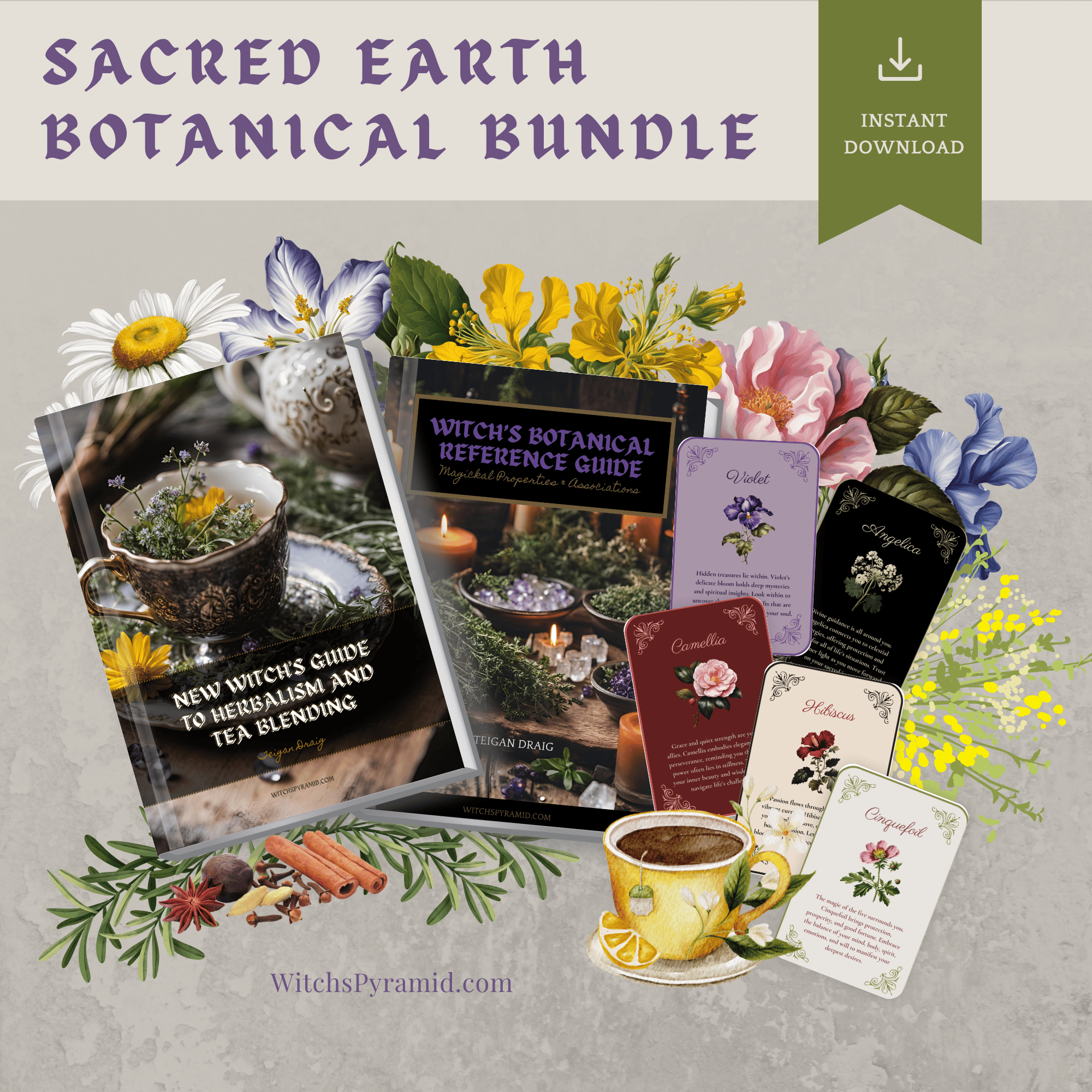 Sacred Earth Botanical Bundle - Tea Blending Guide, Plant Magick For ...