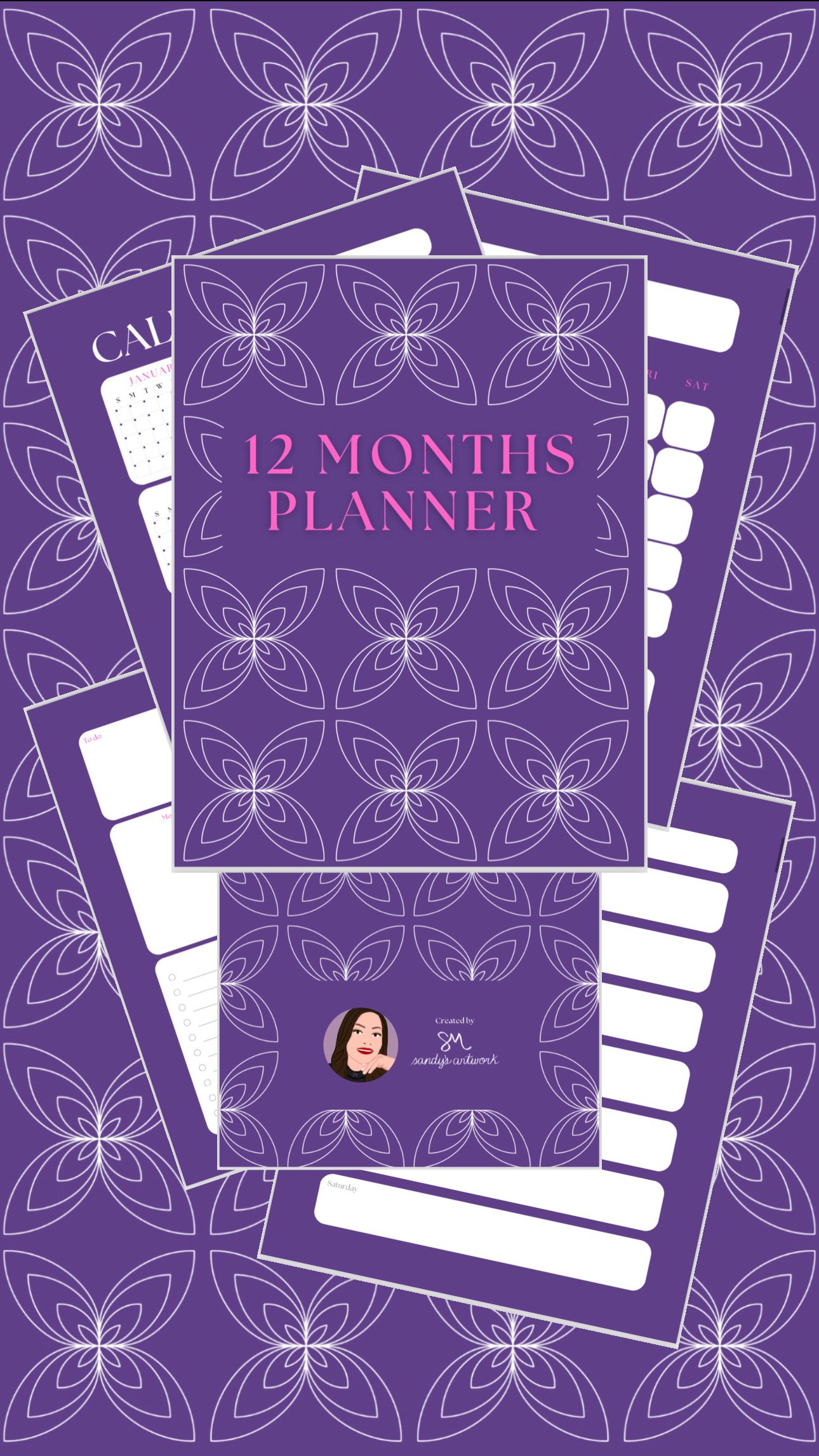 Undated 12 Months (Jan-Dec) Digital Planner with Hyperlinks - Payhip