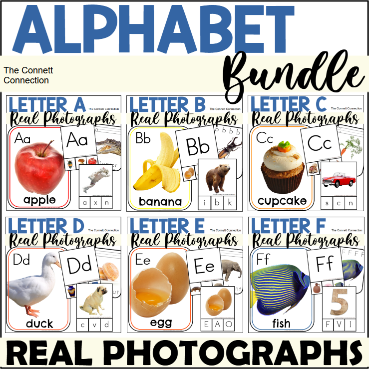 Alphabet Centers with Real Photographs