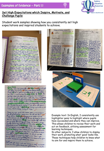 Upper Pay Scale - Application Form and Evidence Examples (UPS)