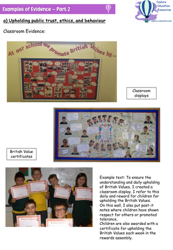 Upper Pay Scale - Application Form and Evidence Examples (UPS)