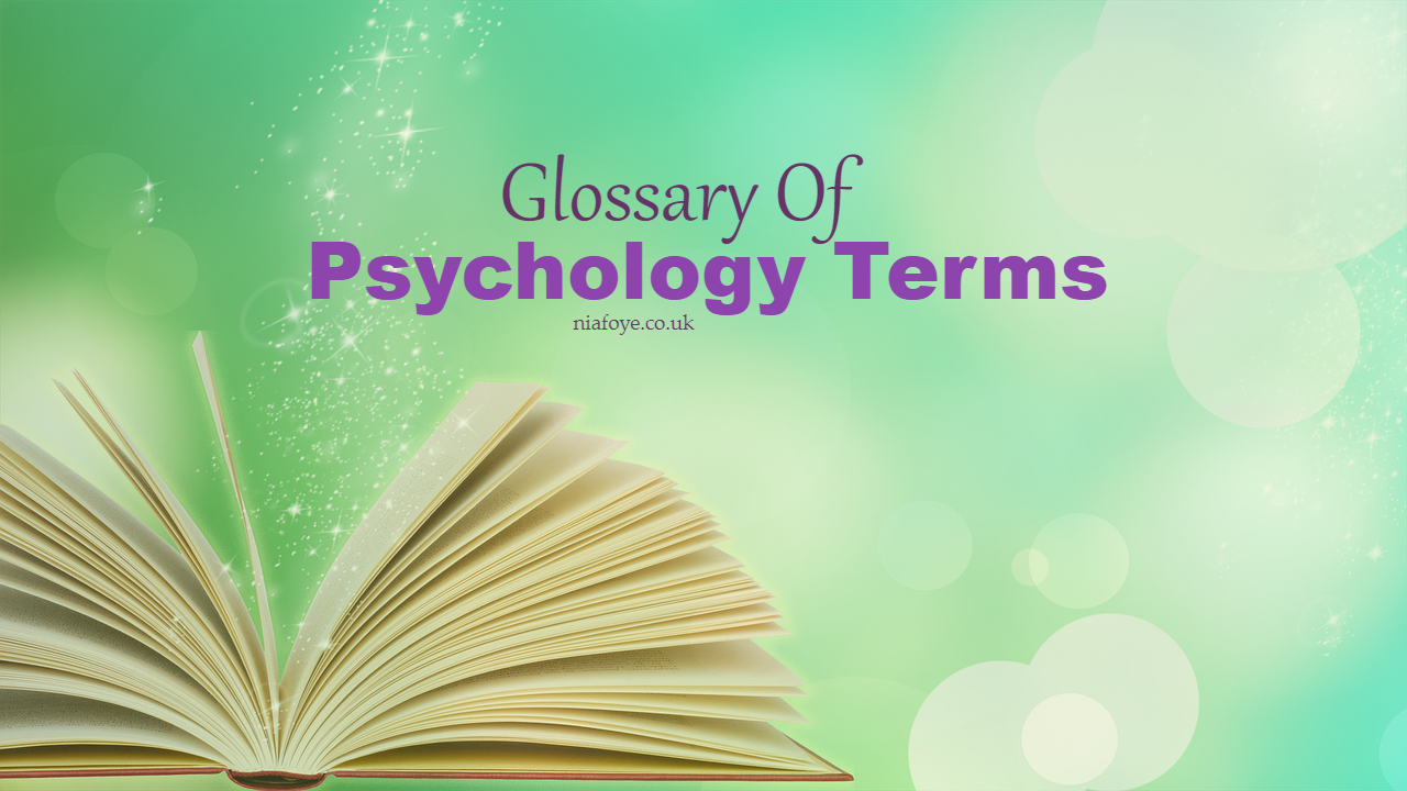 Glossary of basic psychology terms