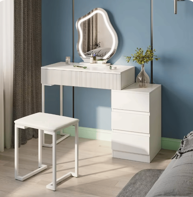 Modern Vanity Table Set with Mirror & Stool - Payhip