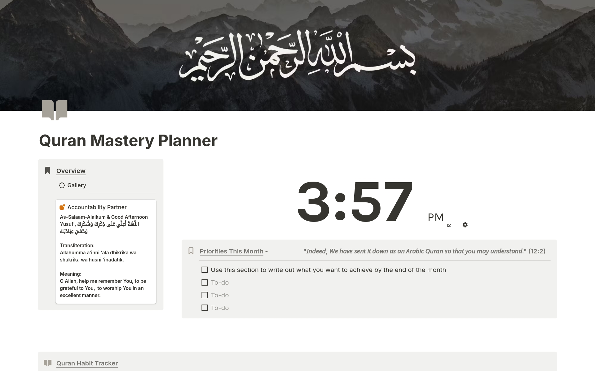 Quran Mastery Planner - Payhip