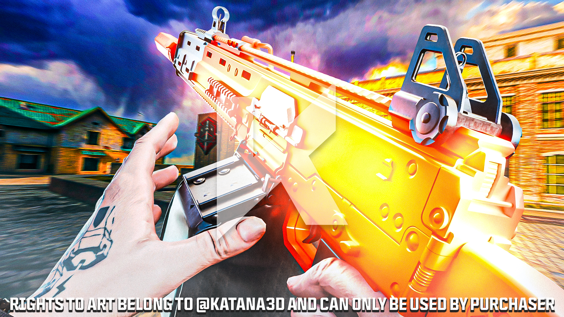 COD/Warzone Thumbnail - Orange Kastov LSW - Payhip