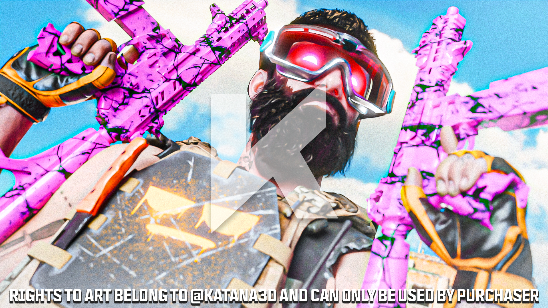 COD/Warzone Thumbnail - Superi SMG (Pink Orange) - Payhip