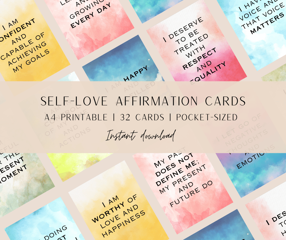 Love Yourself | 32 Empowering Affirmation Cards