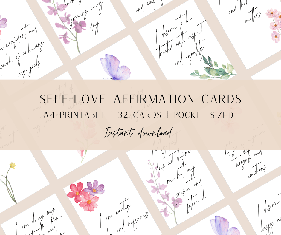 Embrace Self-Love | 32 Empowering Affirmation Cards