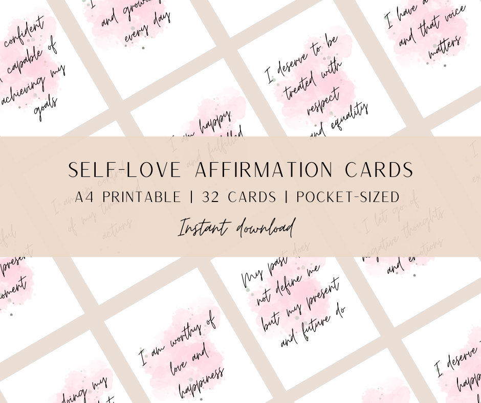 Embrace Self-Love | 32 Empowering Affirmation Cards
