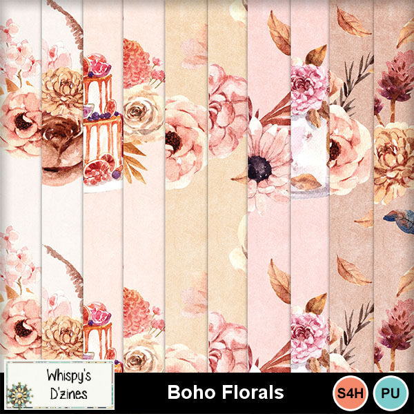 Boho Florals Paper Pack - Payhip