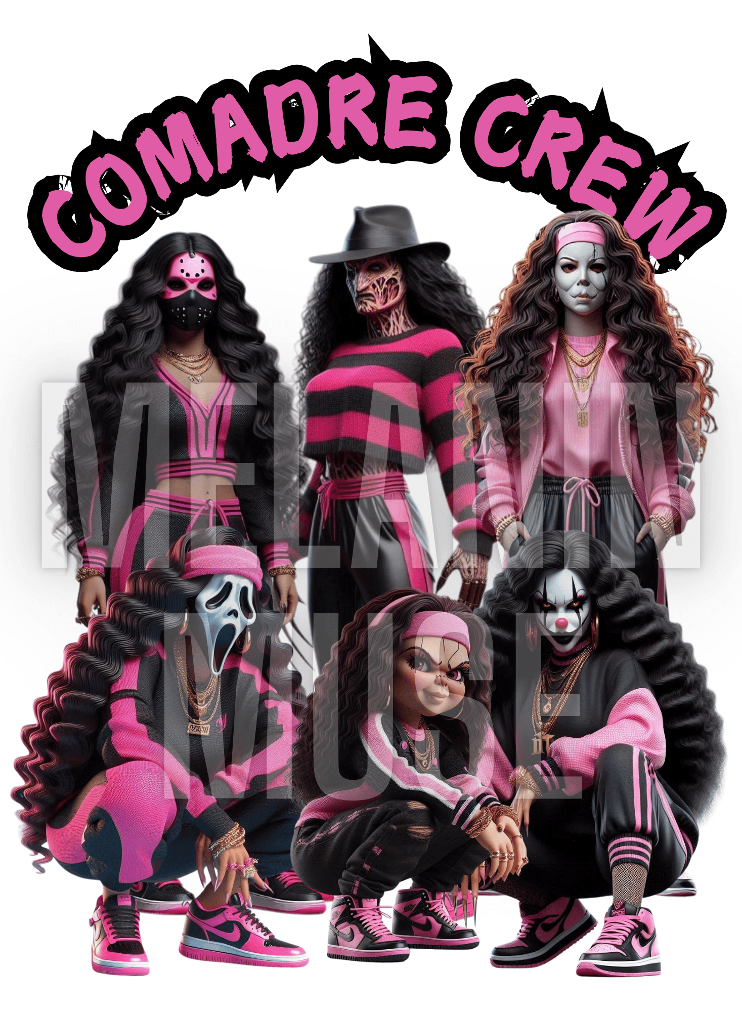 Comadre Crew Horror Females PNG - Payhip