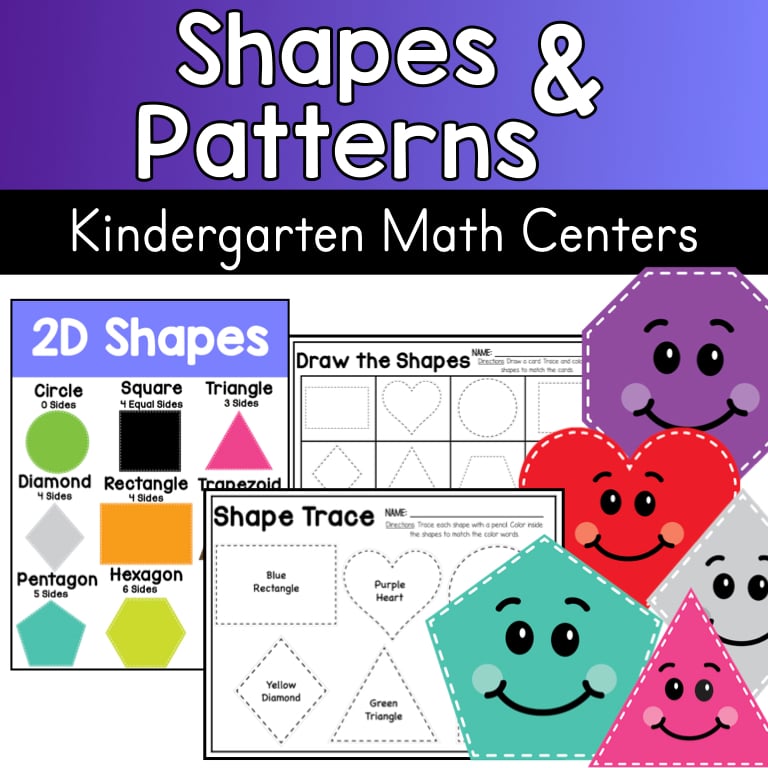 Shapes & Patterns - Kindergarten Math Centers