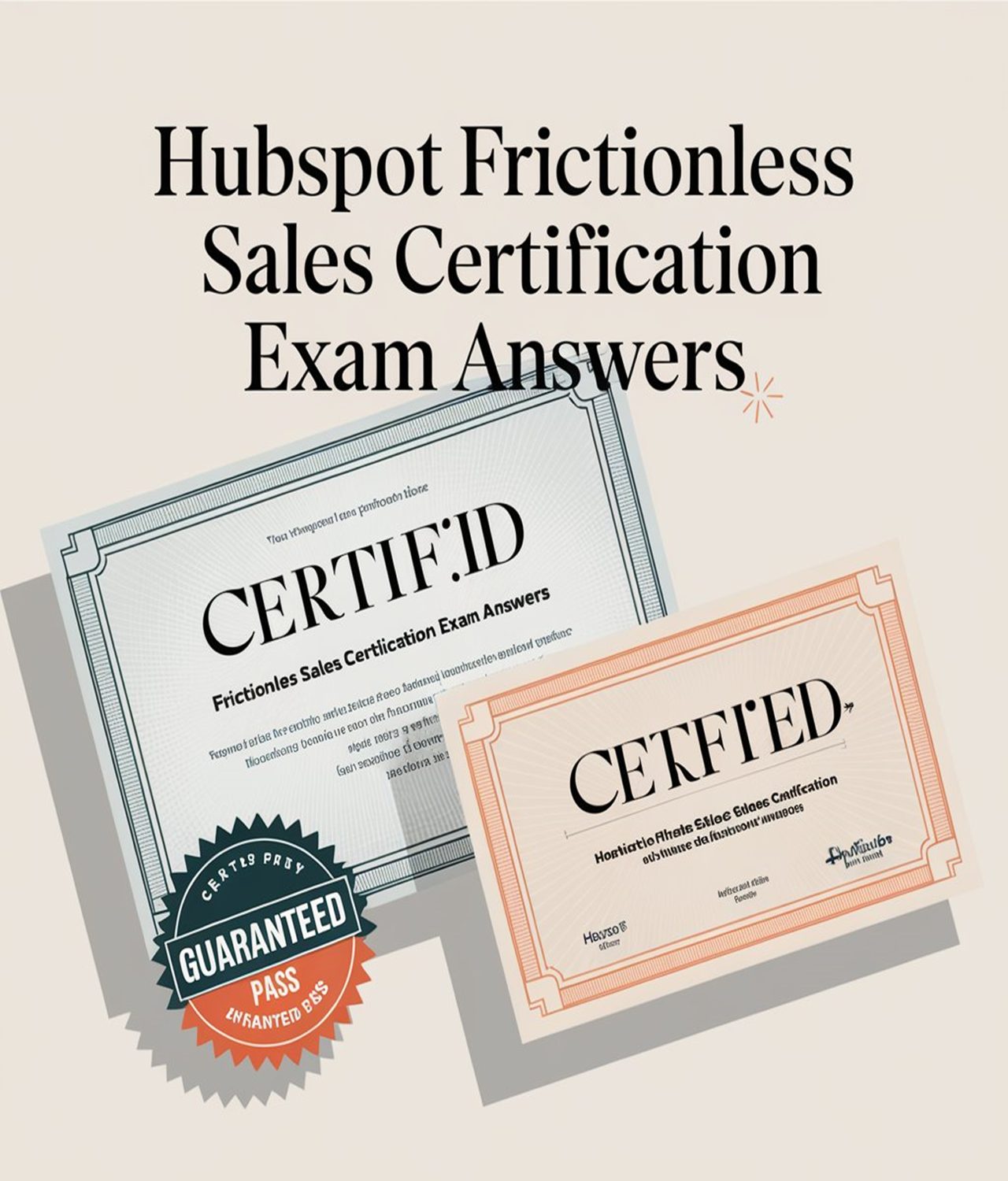 Hubspot Frictionless Sales Certification Exam Answers PDF Instant ...