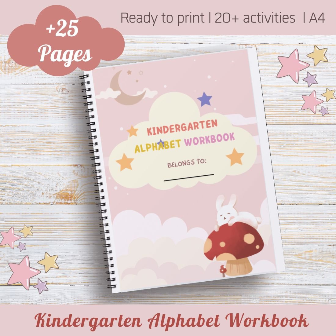 Kindergarten Alphabet Workbook Printable, Alphabet Worksheets Printable ...