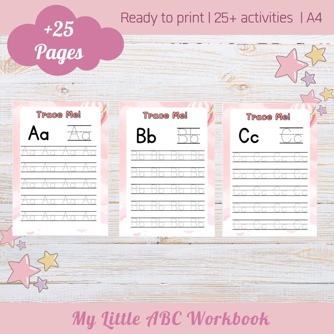 My Little ABC Workbook Printable, Kindergarten Alphabet Workbook ...