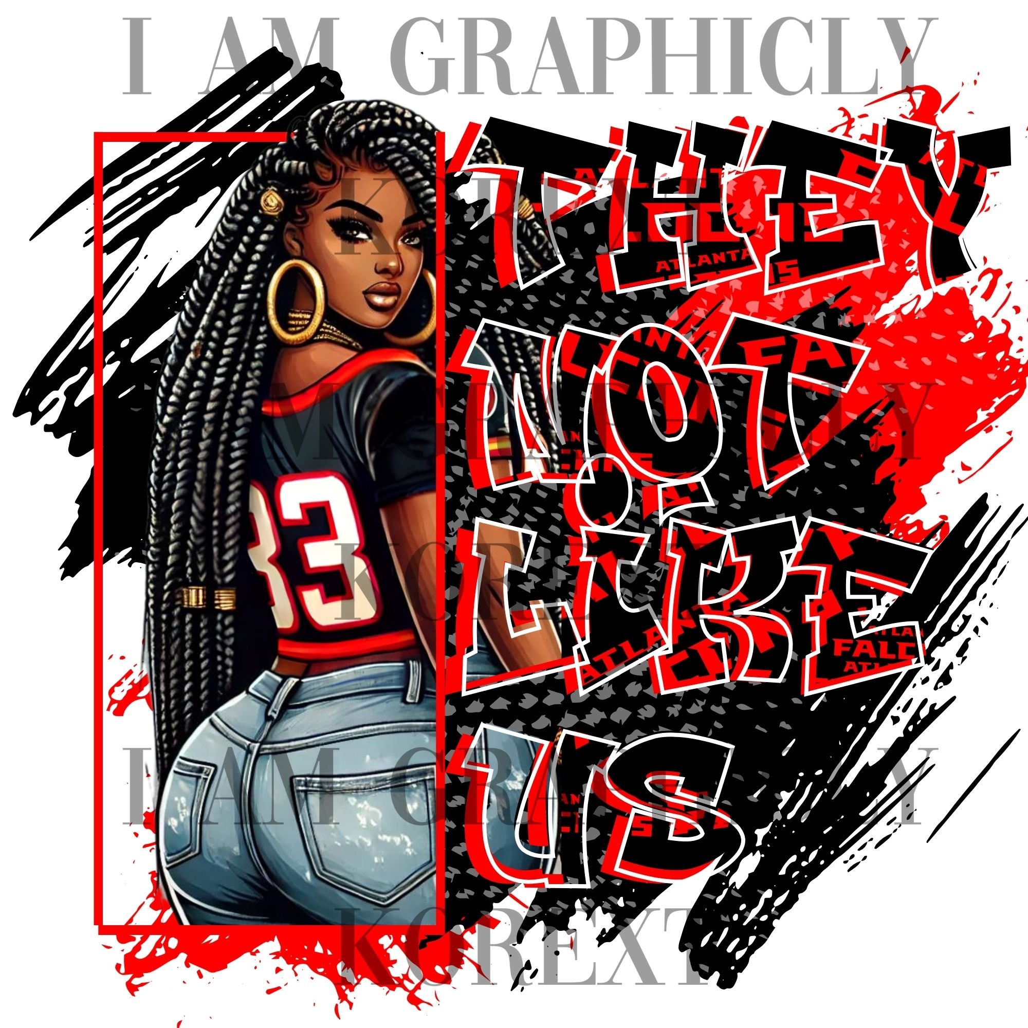 Atlanta They Not Like Us Custom NFL T-Shirt Design | Football ...