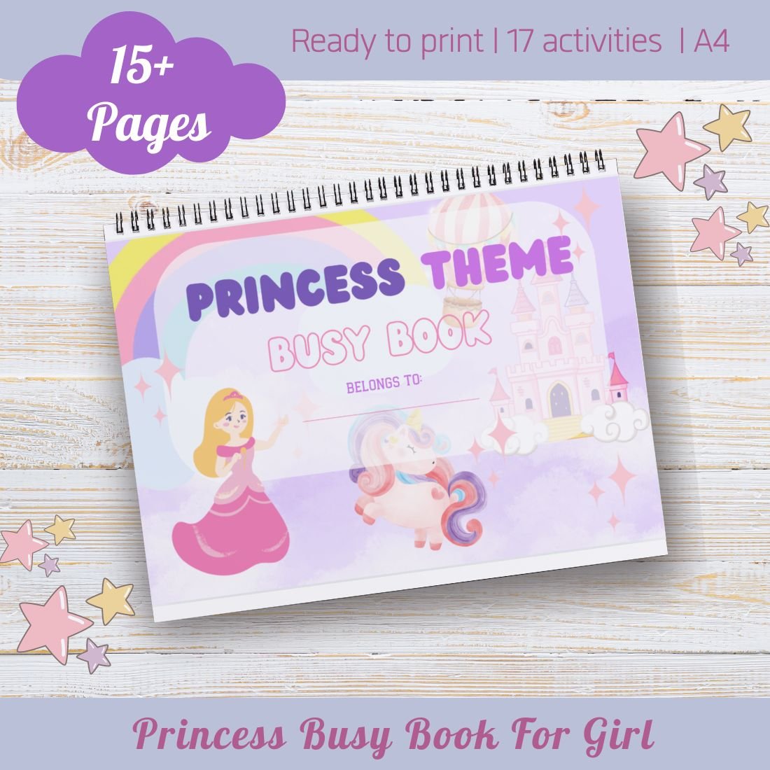 Princess Theme Busy Book Printable, Quiet Book, Montessori Homeschool ...