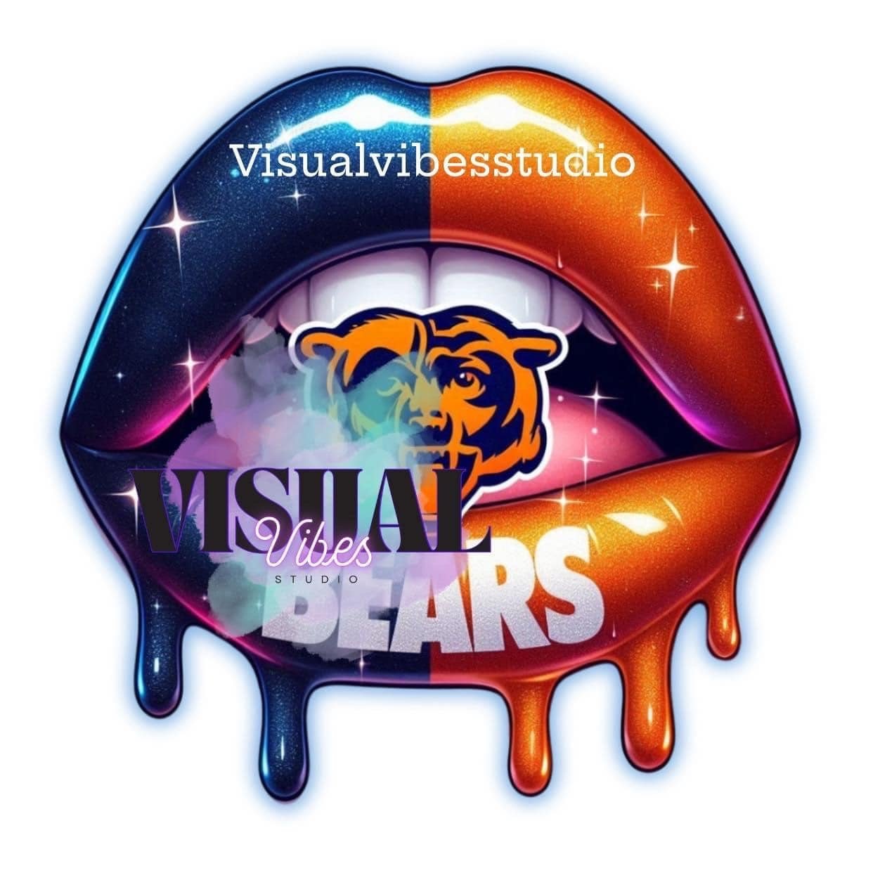 Chicago Bears lips PNG