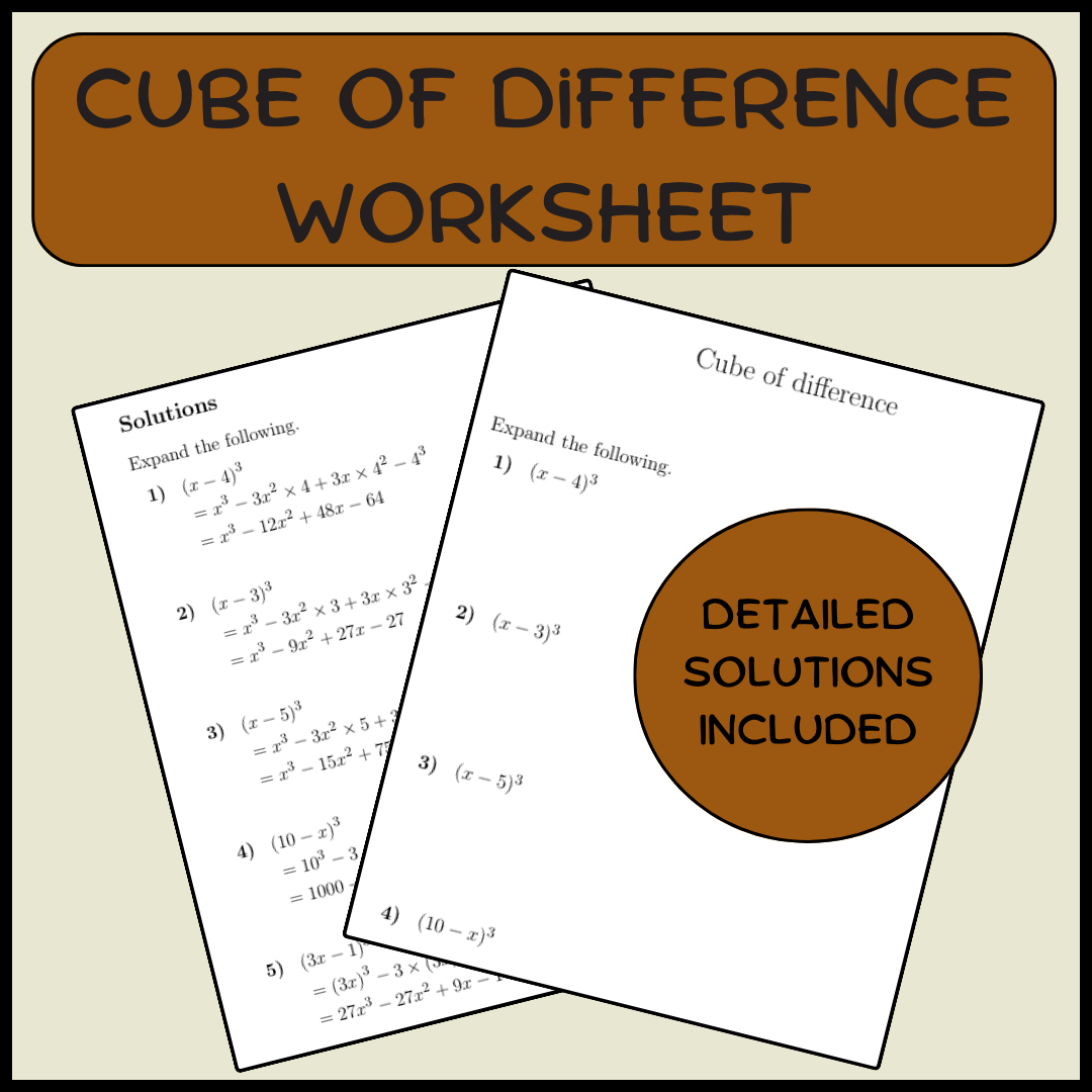 Indices with fractional bases worksheet (with solutions)