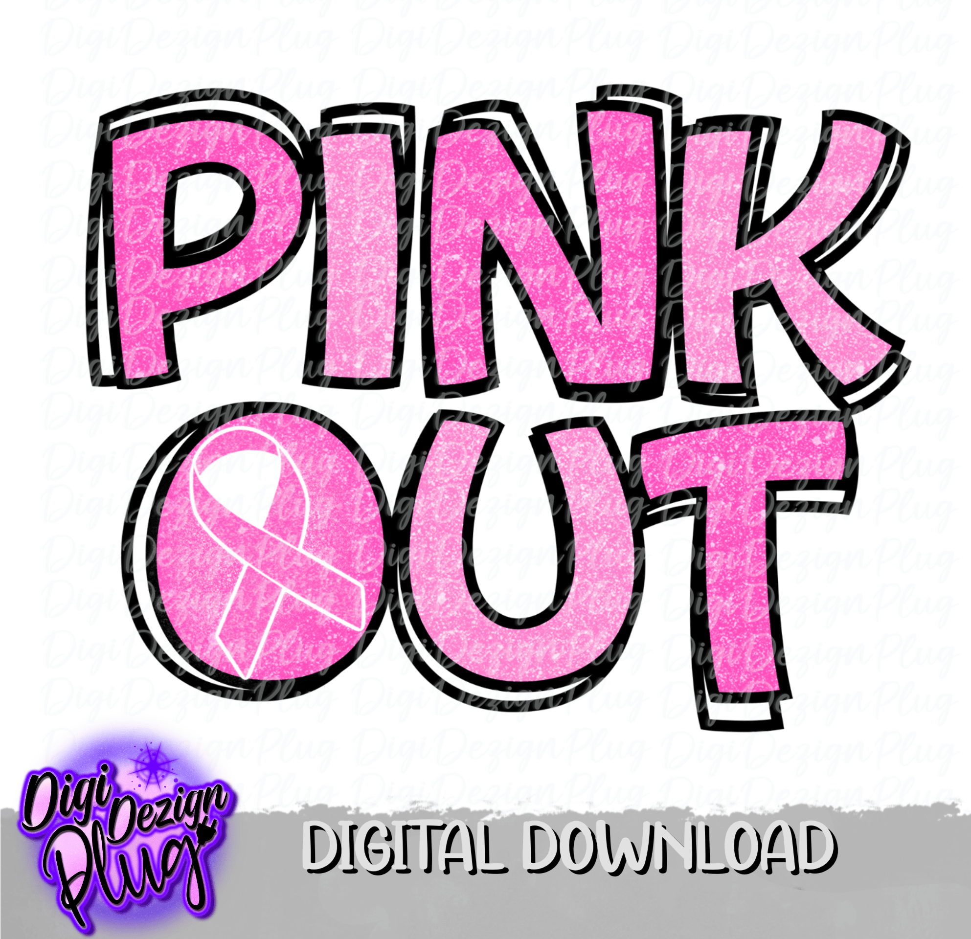 Pink Out Png- Pink Out Breast Cancer Awareness Png- Digital Download ...