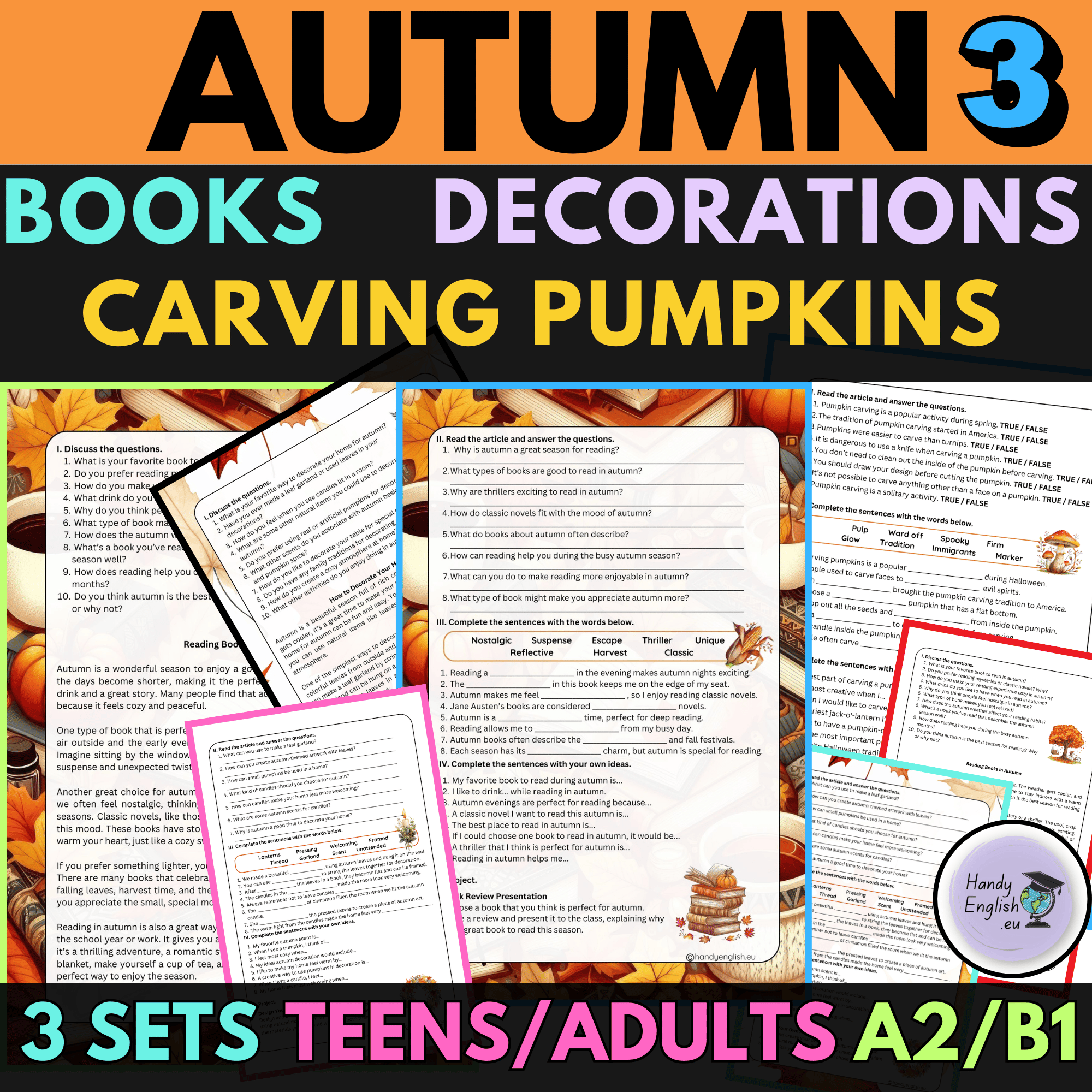 FALL Reading comprehension, vocabulary and speaking teens and adults ...