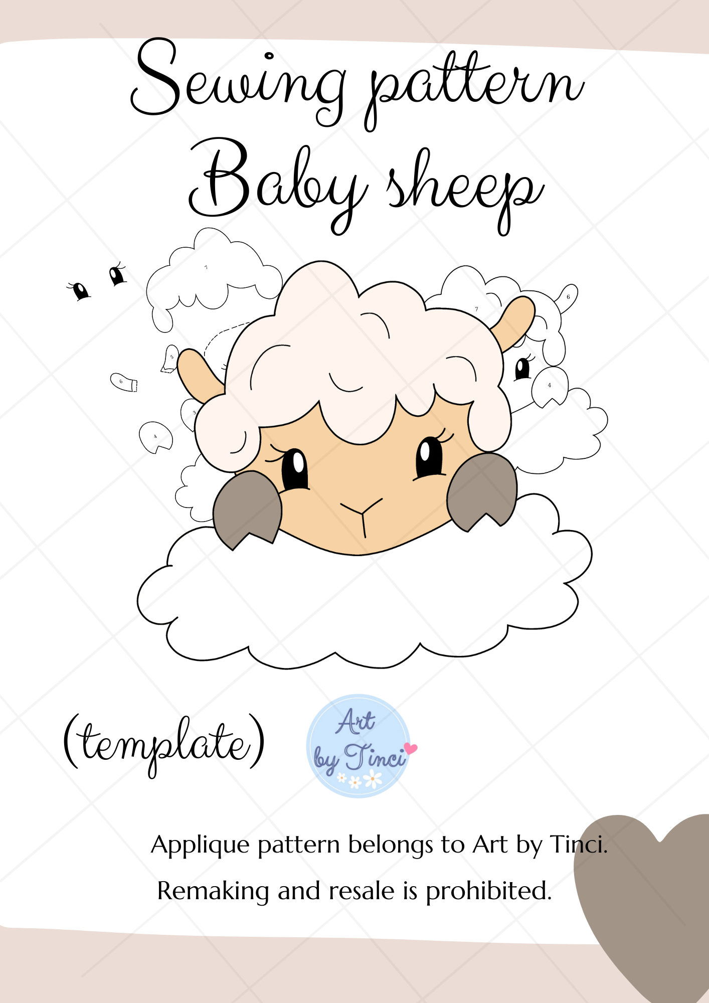 Sewing Pattern Baby Sheep (template) - Payhip