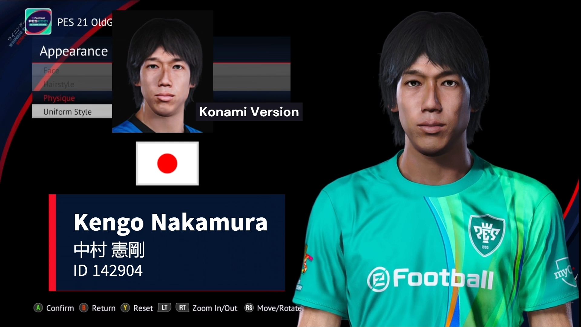 Kengo Nakamura • PES 2021 OldGen Retexture - Payhip