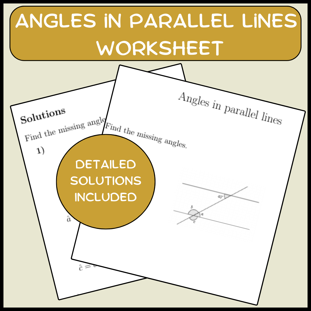 Angles In Parallel Lines Worksheet