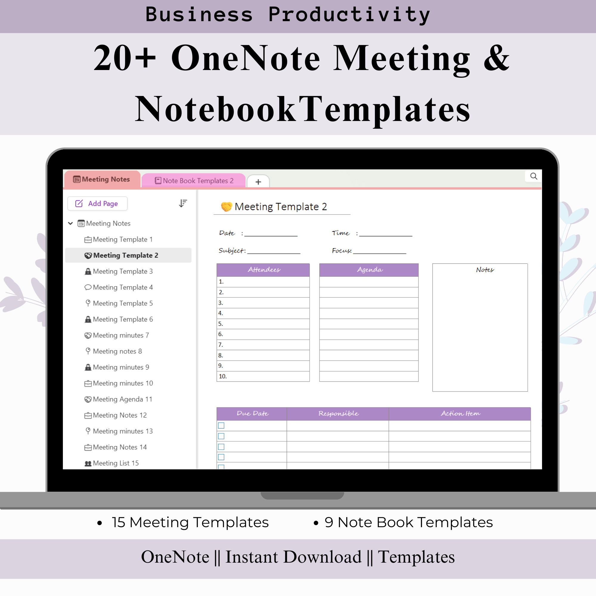 Onenote Meeting Template One Note Work Planner One Note Meeting Notes Onenote Meeting Template One Note Work Planner One Note Meeting Notes