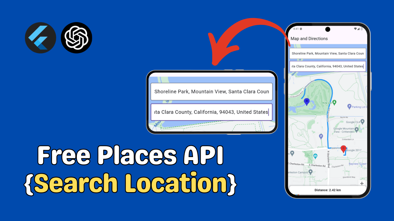 Flutter Google Maps Places API Free Alternative - Payhip