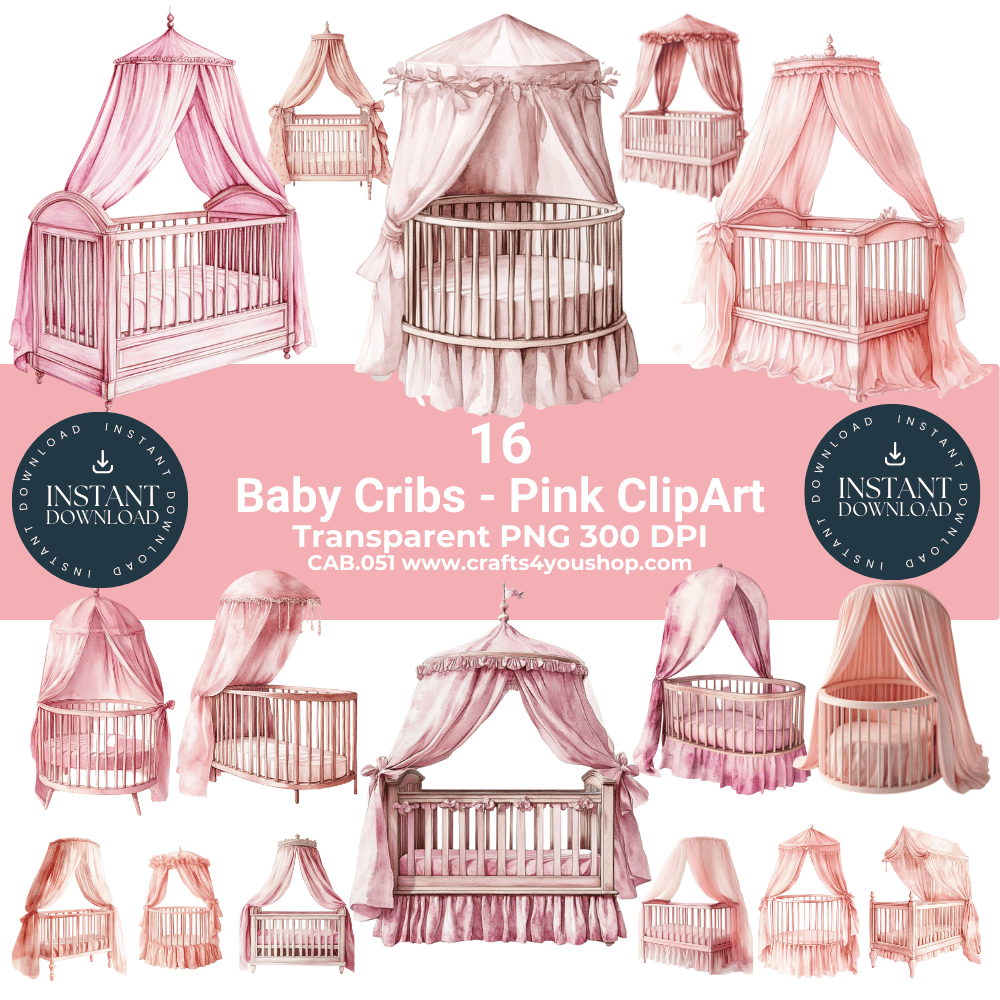 CAB.051 | Baby Cribs Pink (16 Images)