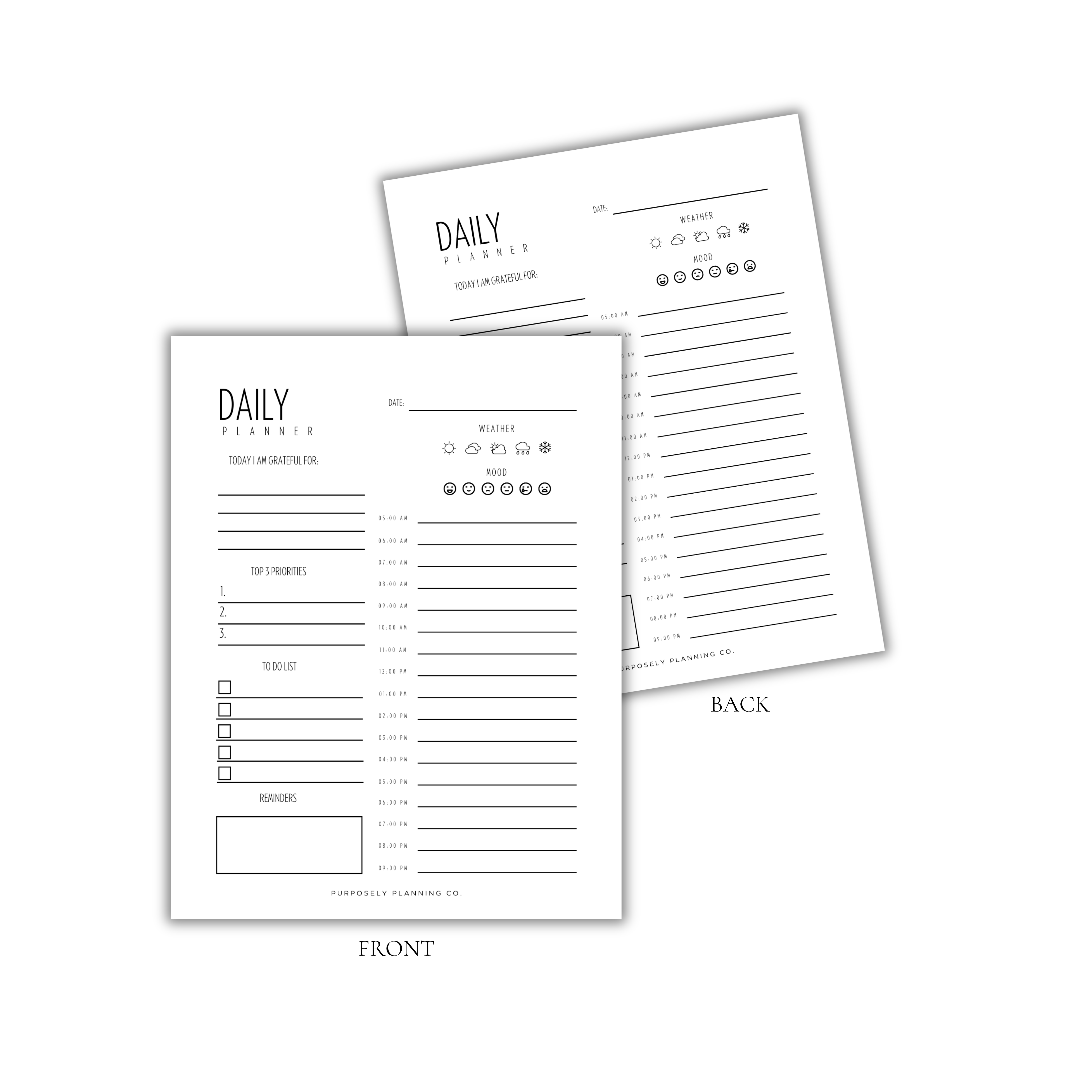 Daily Planner - Fill In Paper