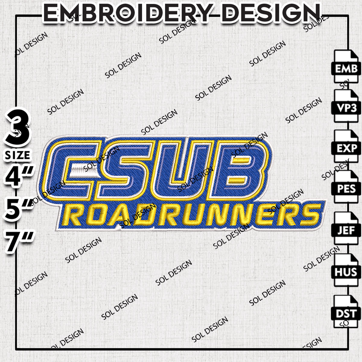 Cal State Bakersfield Roadrunners Wordmark Logo Embroidery Designs ...
