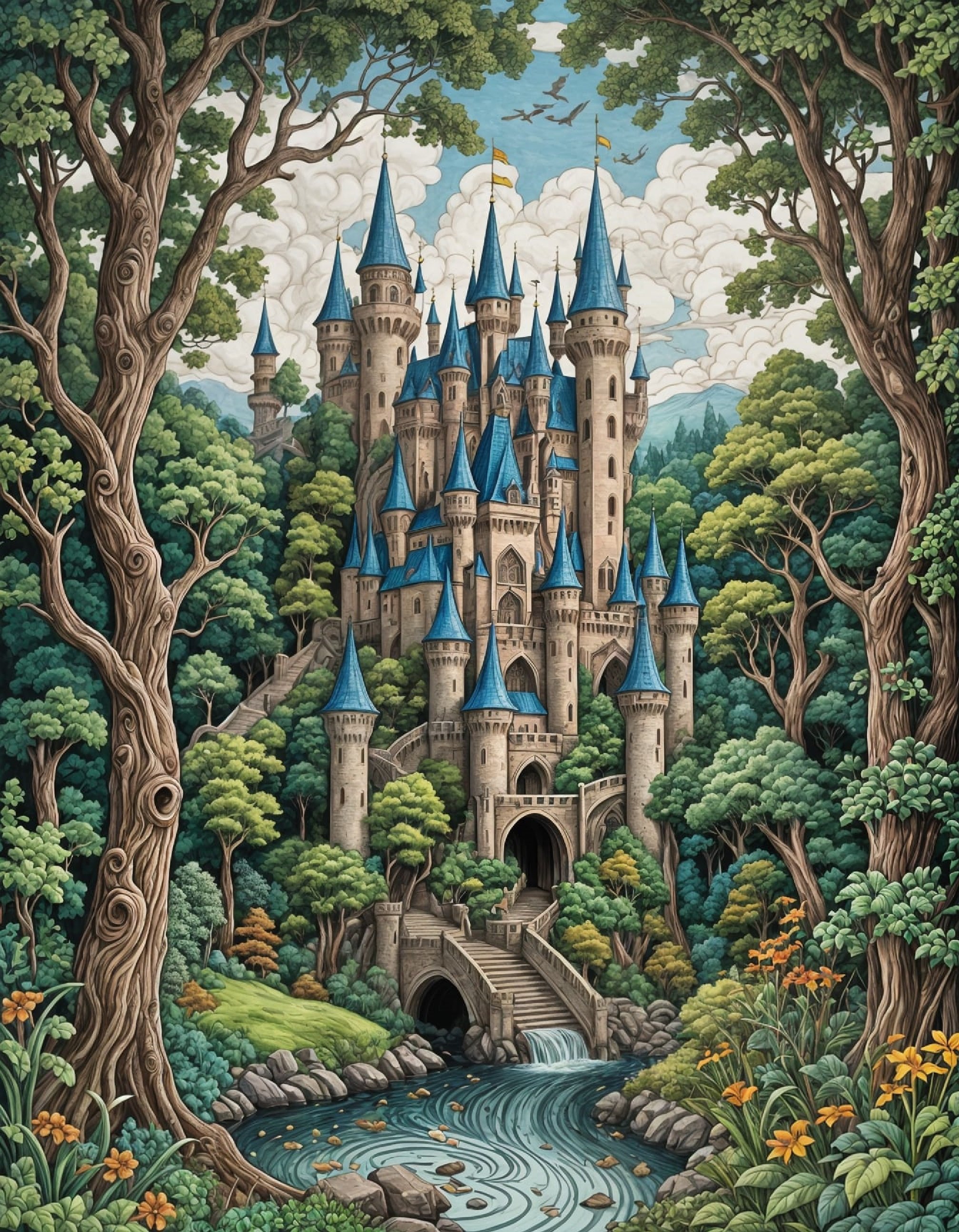 Colouring Book 4 - Fantasy Castles - Payhip
