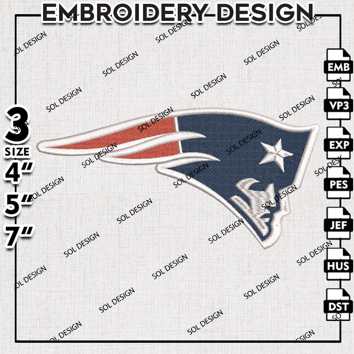 New England Patriots Logo Embroidery Designs, NFL Patriots, NFL Logo ...