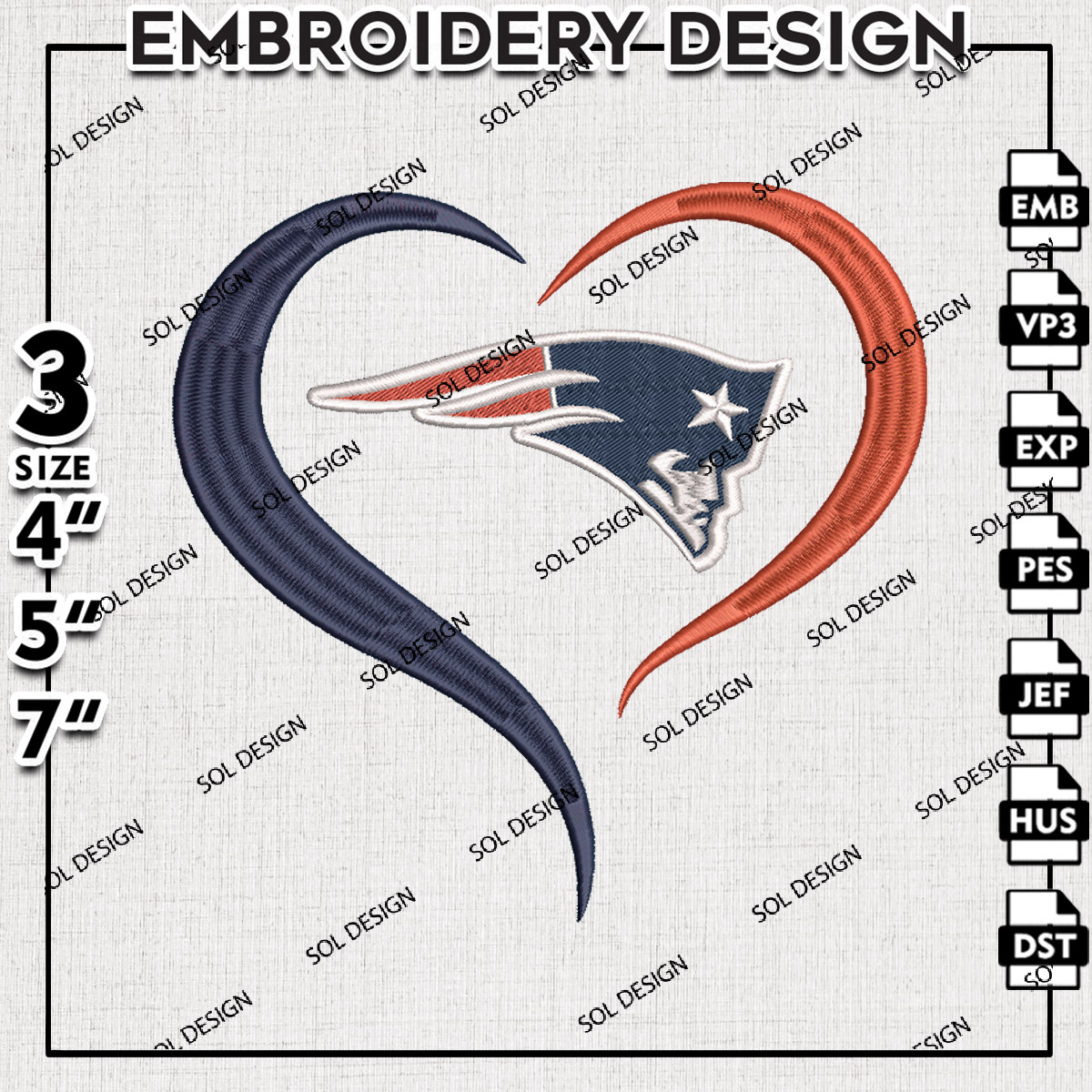 New England Patriots Machine Embroidery Designs, NFL Patriots, NFL Logo ...