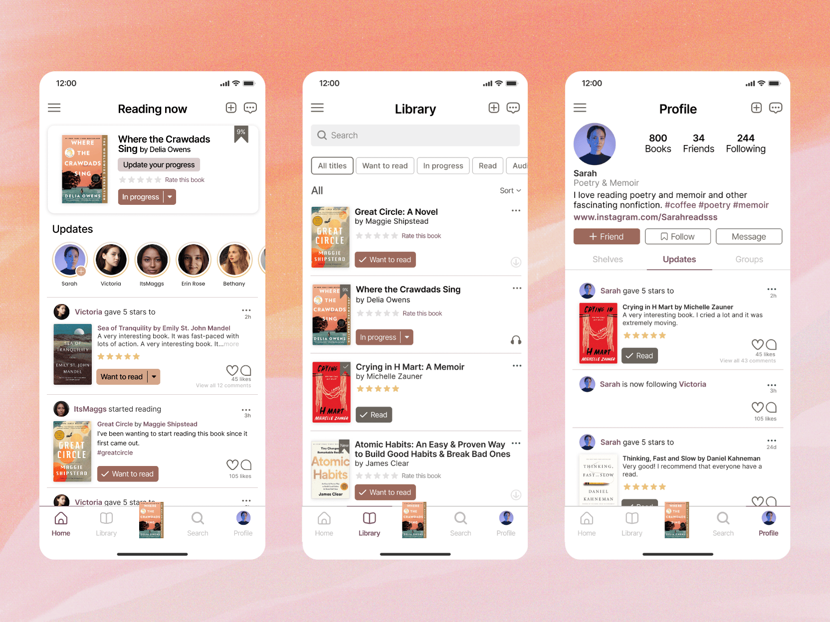 Instabook Reading and Review App