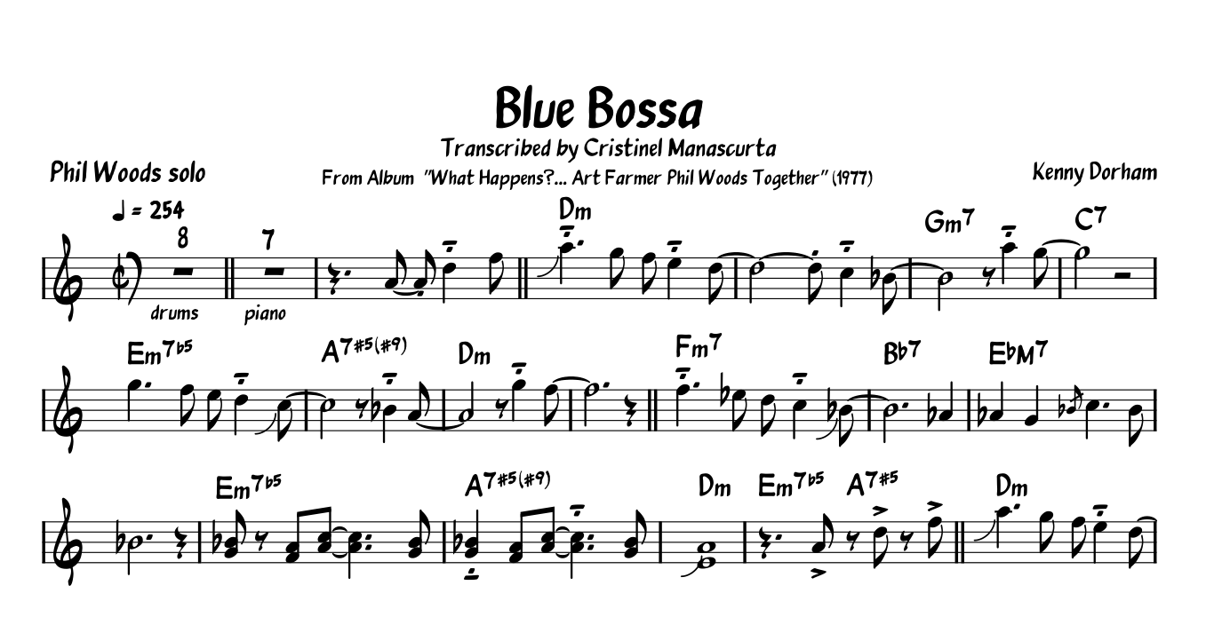 Phil Woods - Blue Bossa, clarinet - Payhip