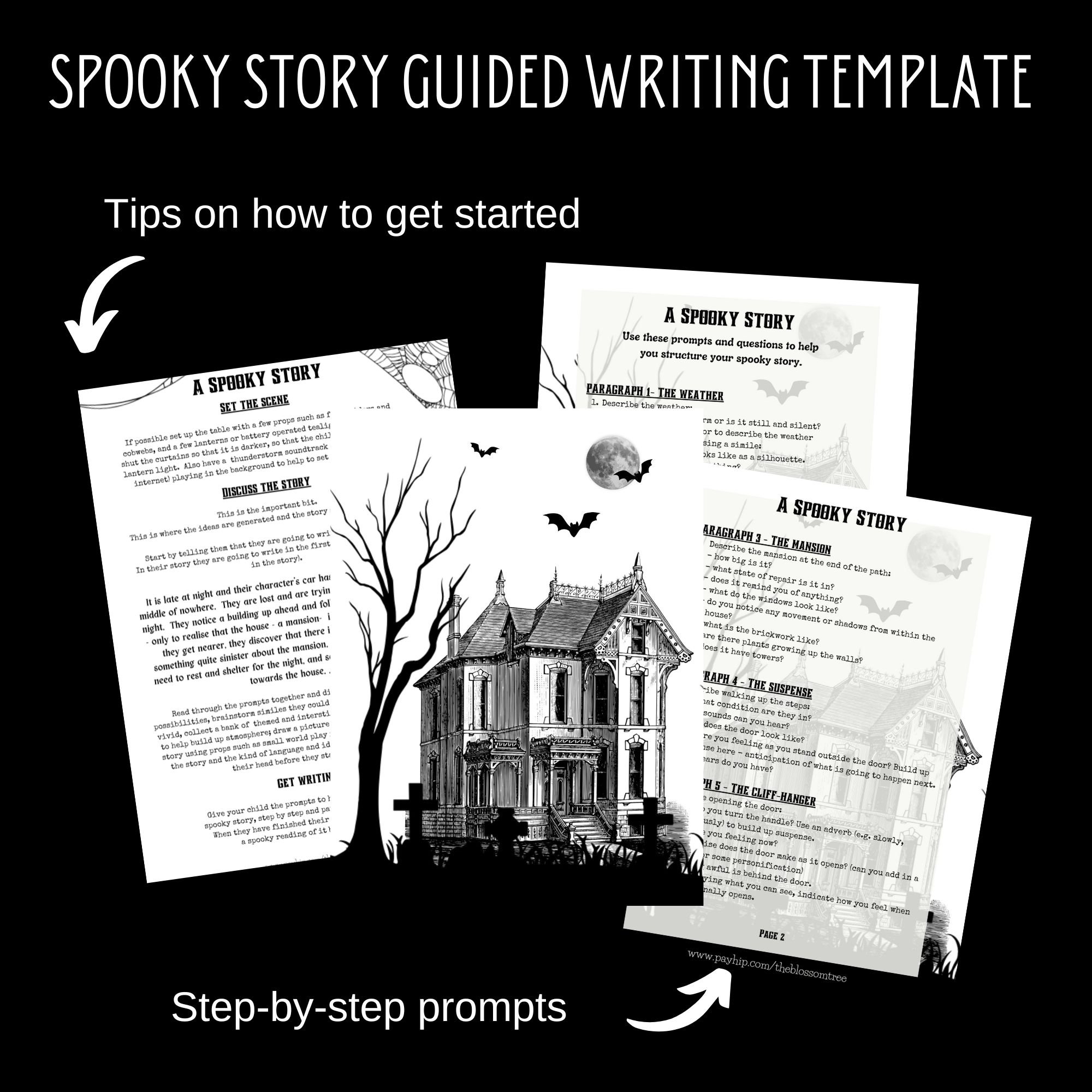 SPOOKY STORY GUIDED WRITING STORY TEMPLATE - Payhip