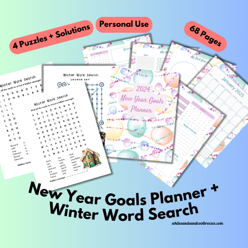 New Year Goals Planner Winter Word Search - Payhip