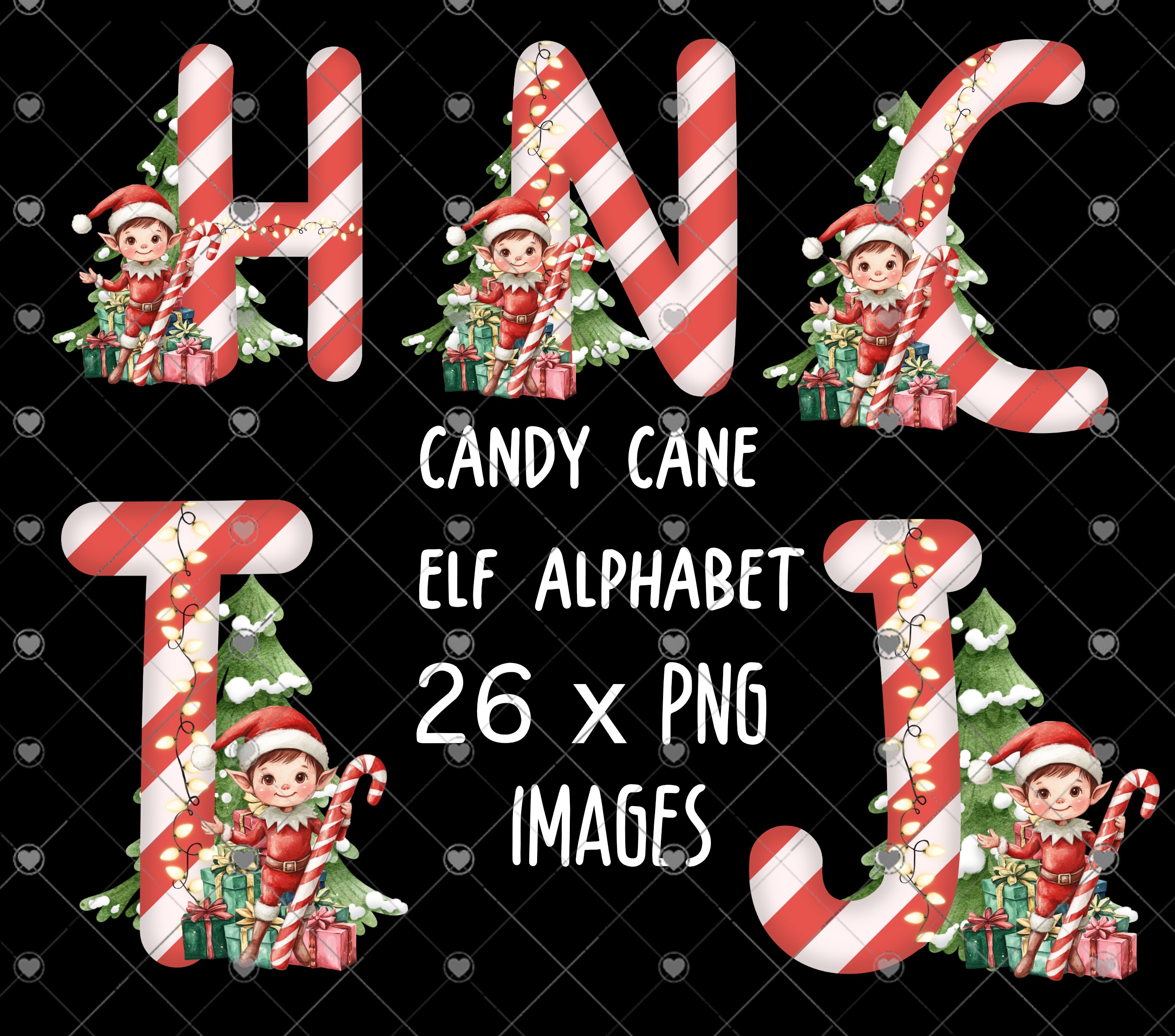 Candy Cane Elf Alphabet - Payhip