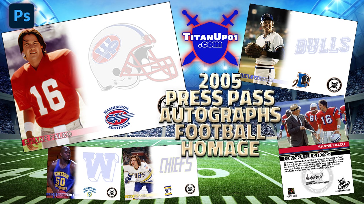 2005 Press Pass Autographs Football Homage Photoshop PSD Templates