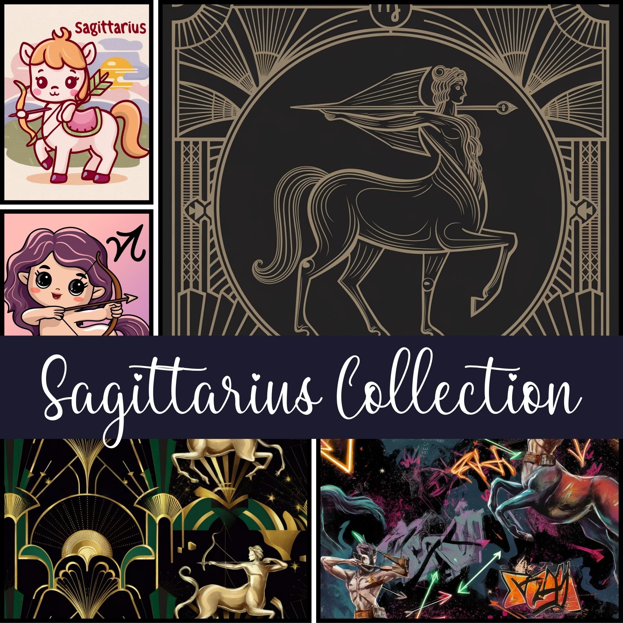 Sagittarius Star Collection: Patterns, Clipart & Backgrounds - Payhip