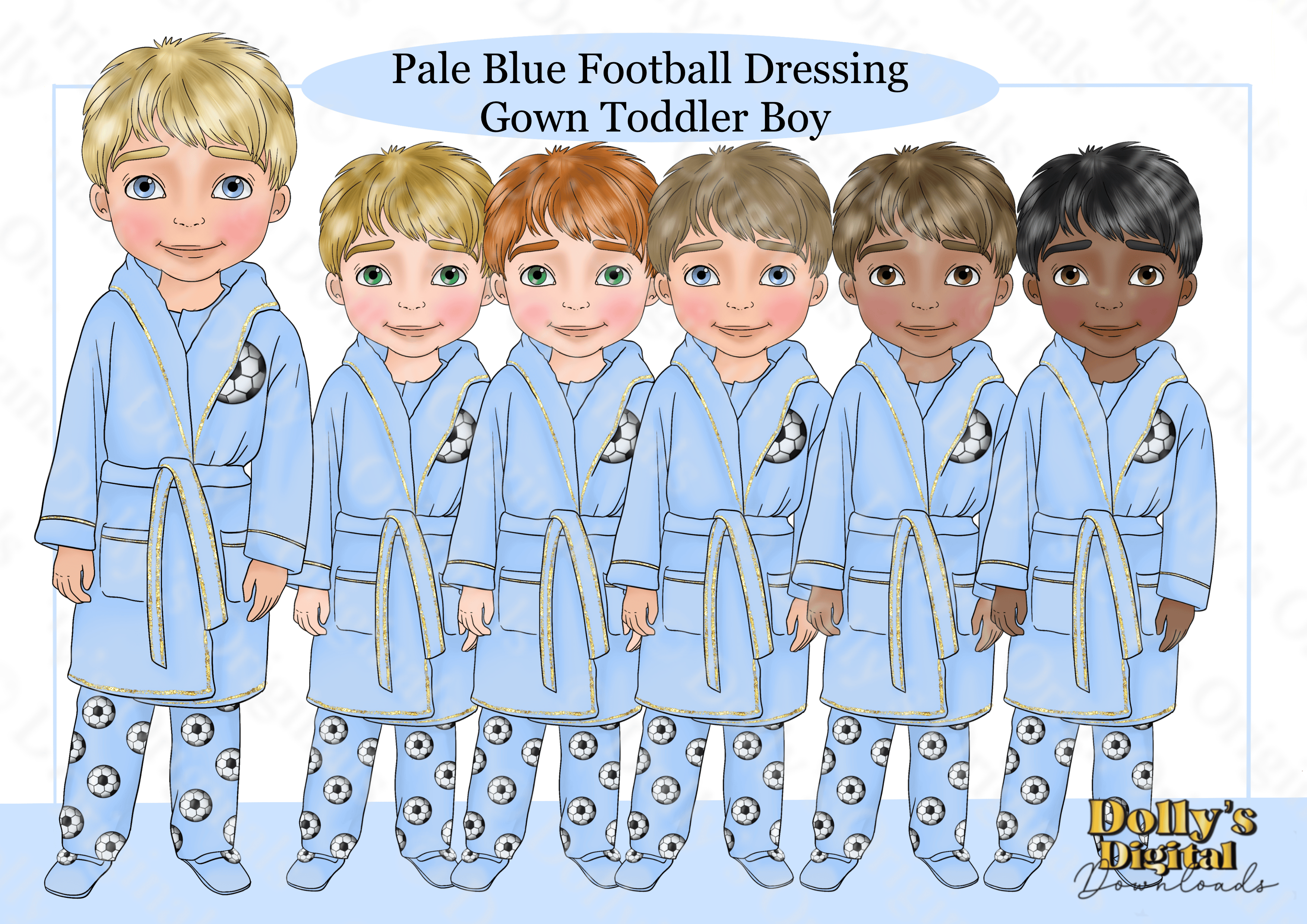 Pale Blue Football Dressing Gown Toddler Boys - Payhip