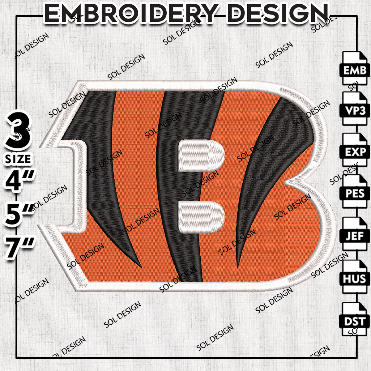 Cincinnati Bengals Embroidery Designs, NFL Bengals, NFL Embroidery ...