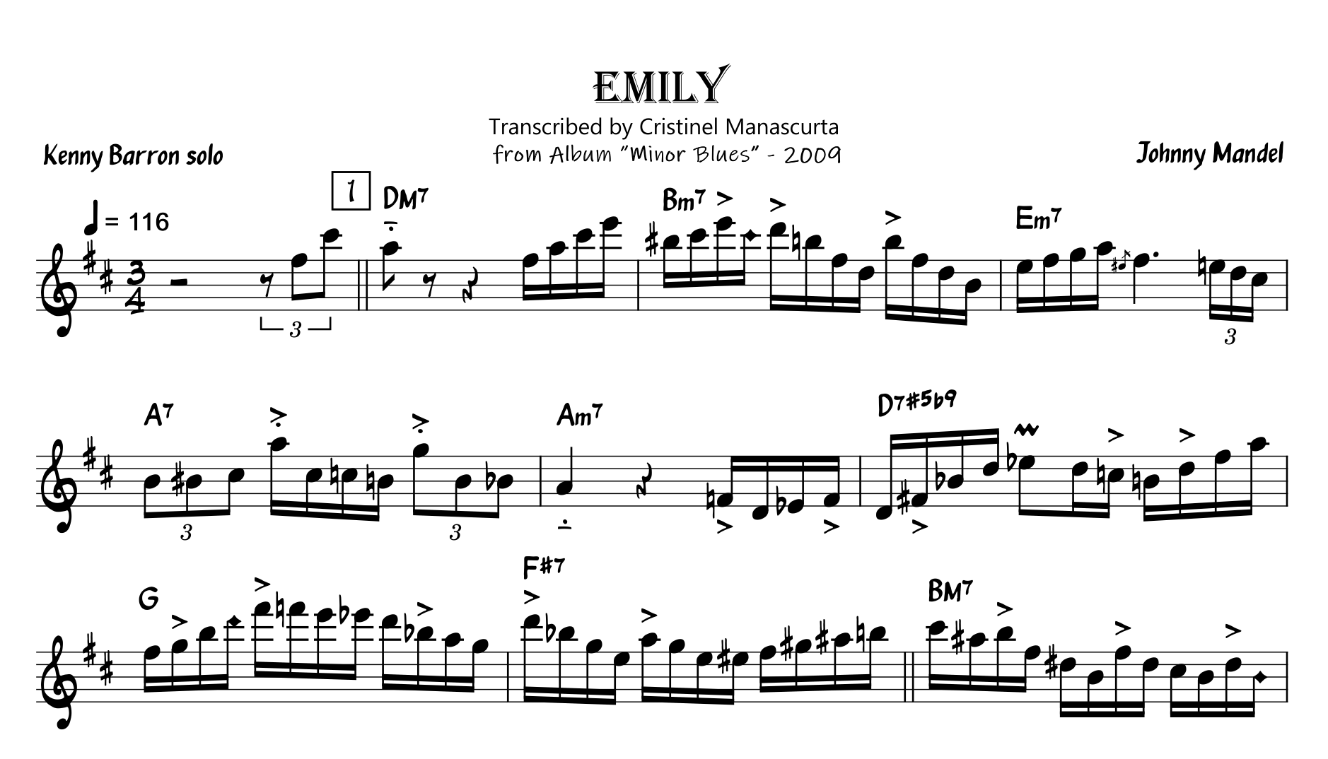 Kenny Barron - Emily, tenor sax - Payhip