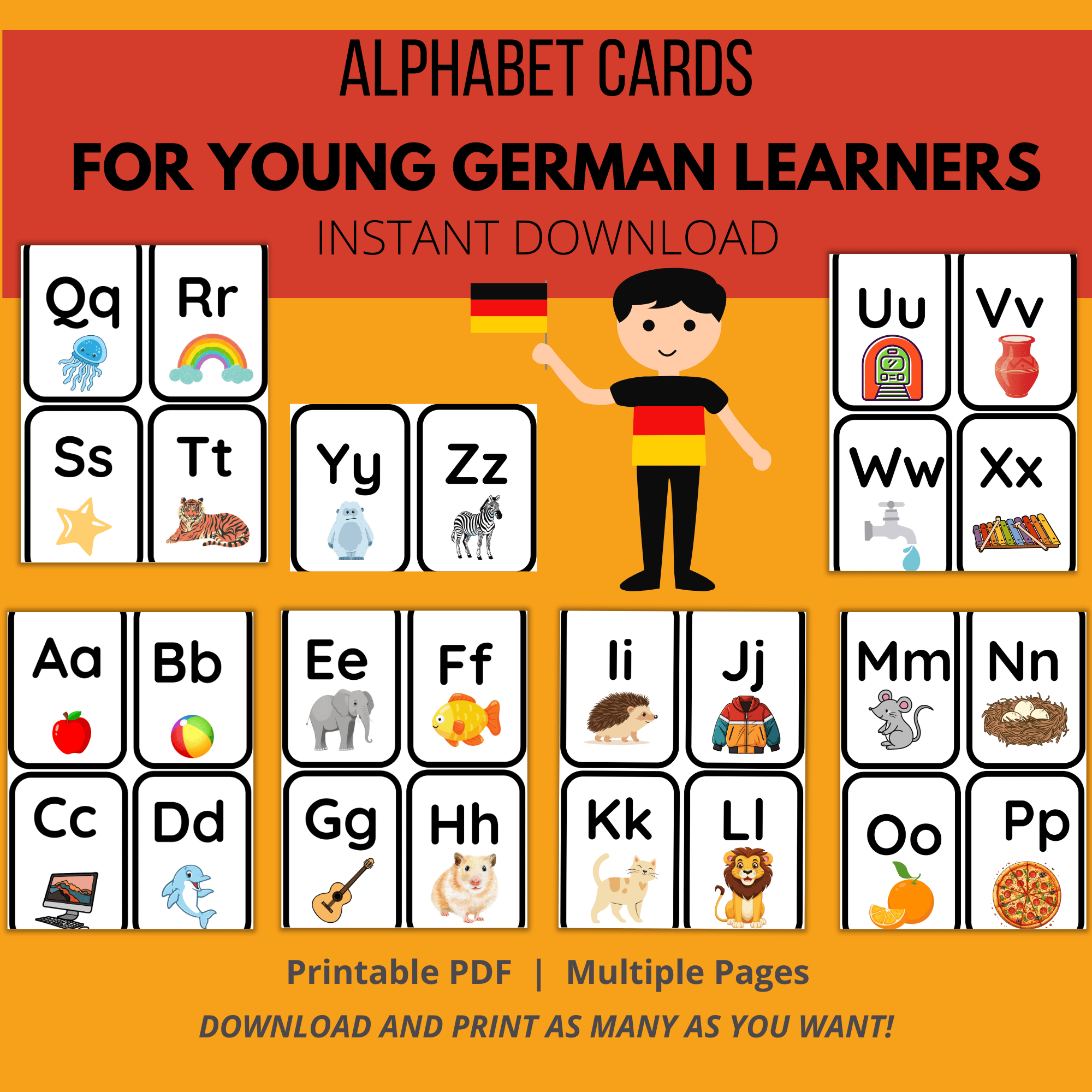 Alphabet Cards for Young German Learners - Payhip
