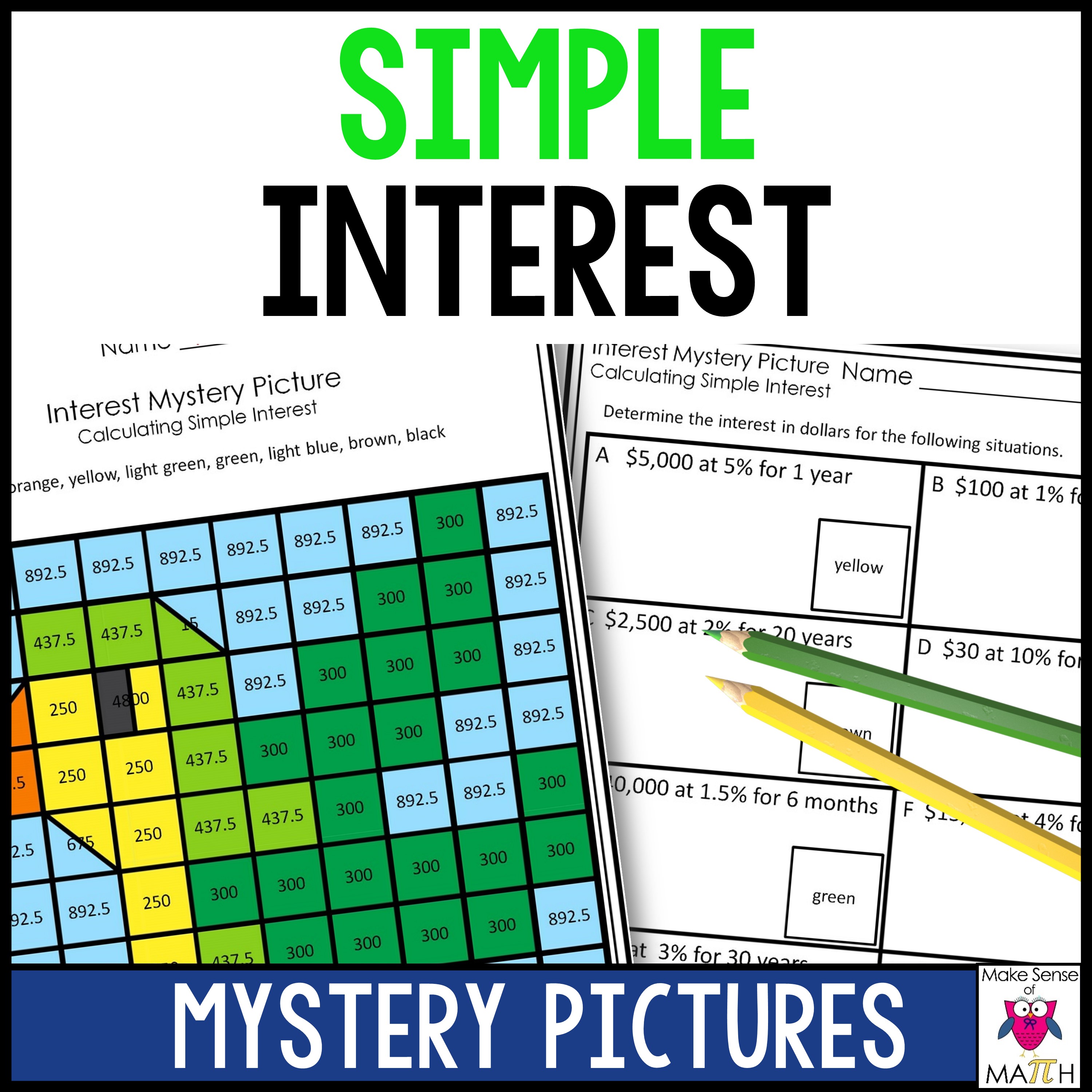 Simple Interest Activity Worksheet